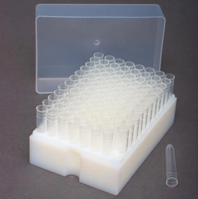 96 Position Short Rack Kit with Cover - includes 96 1.0mL Polypropylene ...